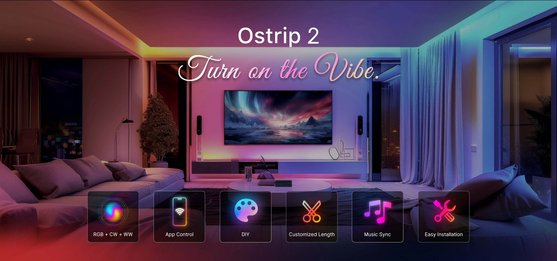 Sphere C Aurevo RGB LED Strip Light smart app voice control - Olight