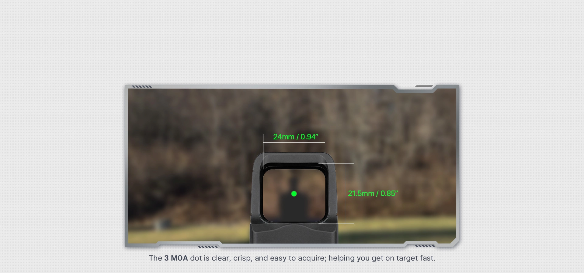 Osight 3 MOA: Rechargeable Red Dot Sight Magnetic Charging Case - Olight