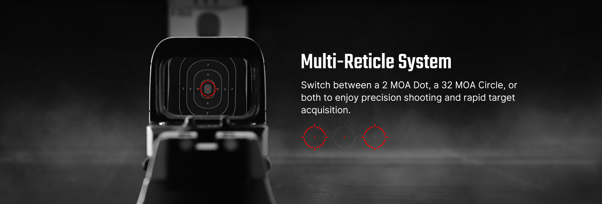 Osight SE Enclosed Multireticle Red Dot Sight RMSc Motion Sensor ...