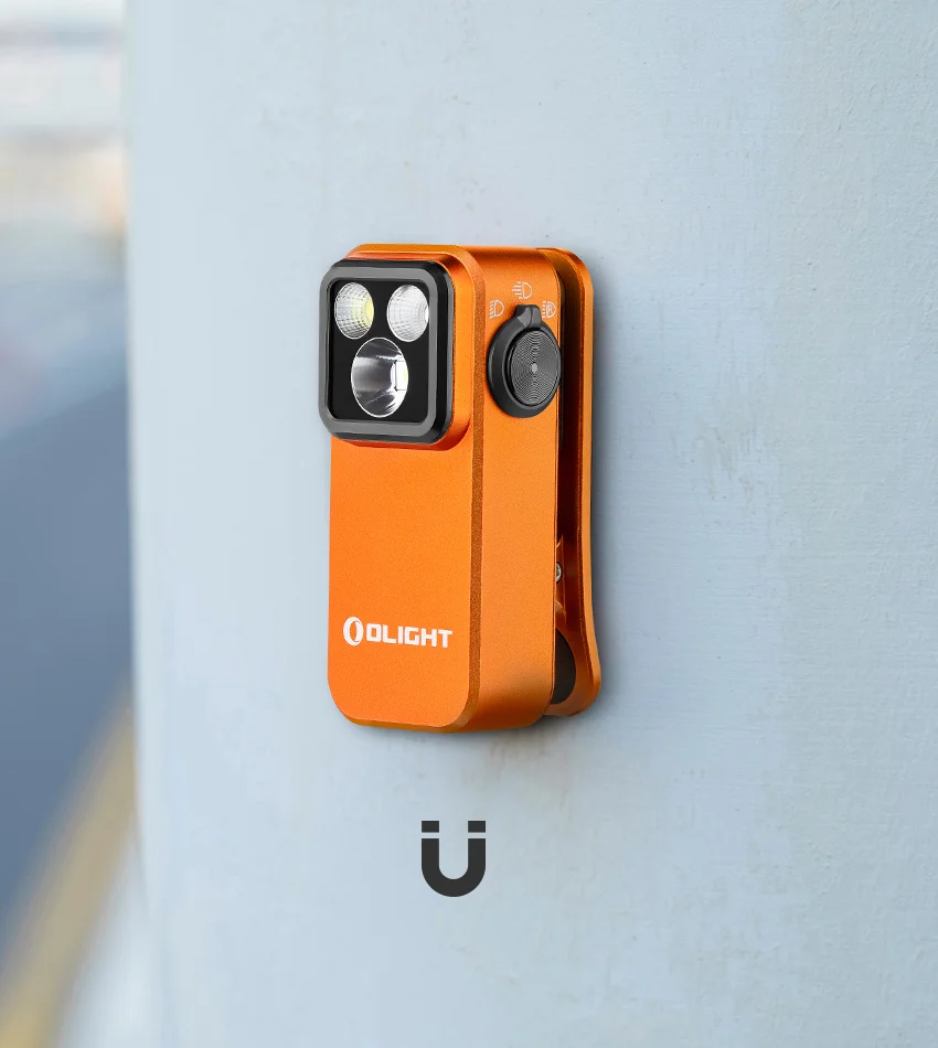 Oclip Pro clip on flashlight triple mode USB C rechargeable EDC light ...