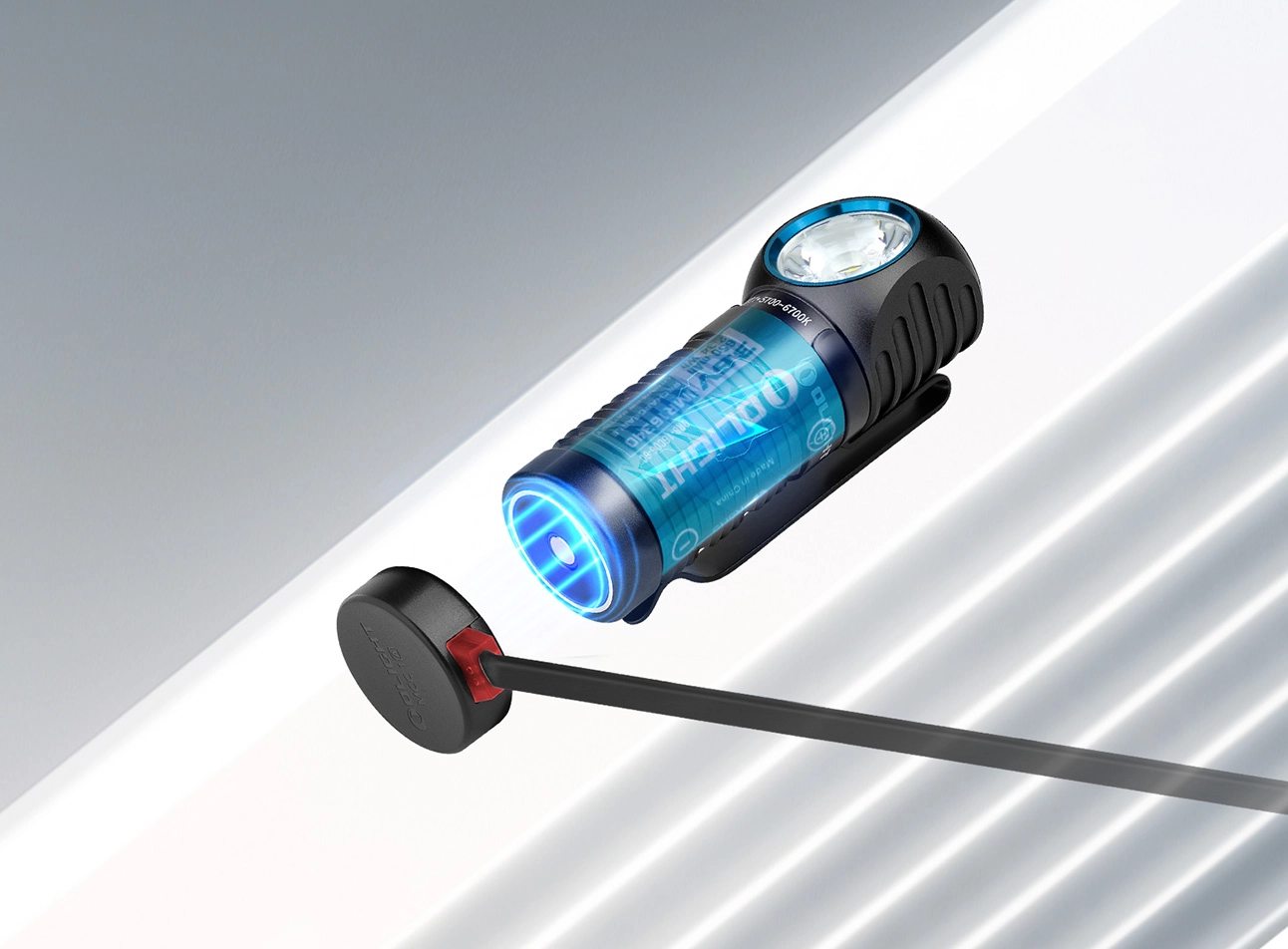 Perun 3 Mini Headlamp Flashlight Red White Dual Light 1250 Lumens - Olight