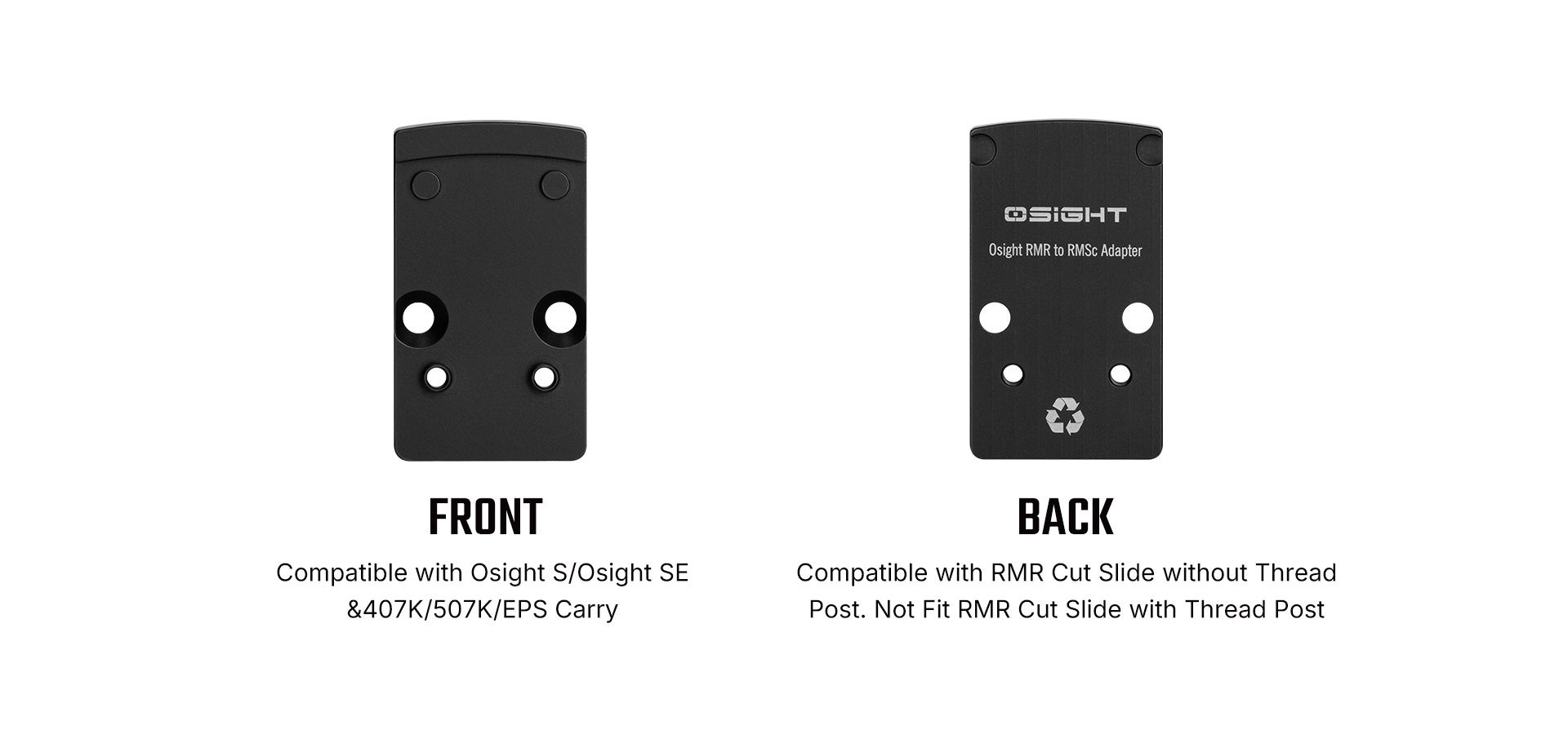Osight RMR to RMSc Adapter Plate - Olight