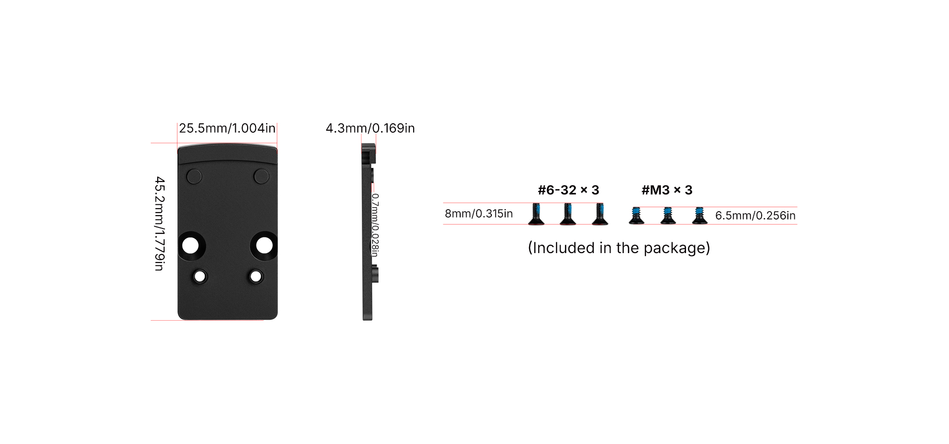 Osight RMR to RMSc Adapter Plate - Olight