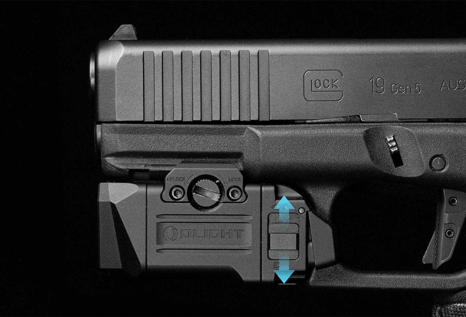 PL X Tactical Weapon Light 1200 Lumens Dual Beam Flood Spotlight - Olight