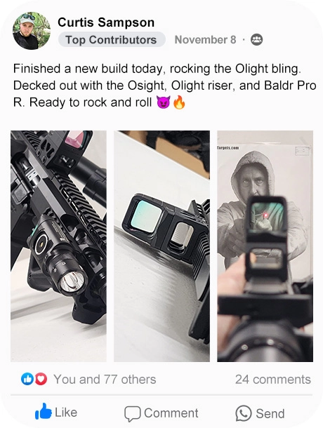 Osight 3 MOA: Rechargeable Red Dot Sight Magnetic Charging Case - Olight