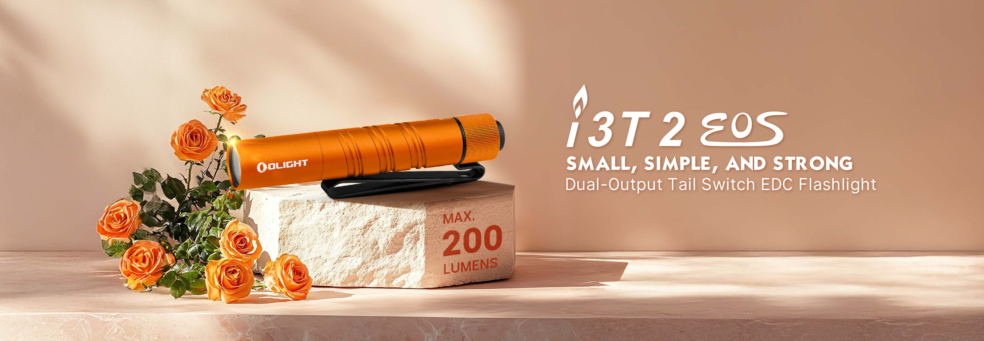 I3T 2 EDC Flashlight 300 Lumens AAA 10440 Dual Power Pocket Light - Olight