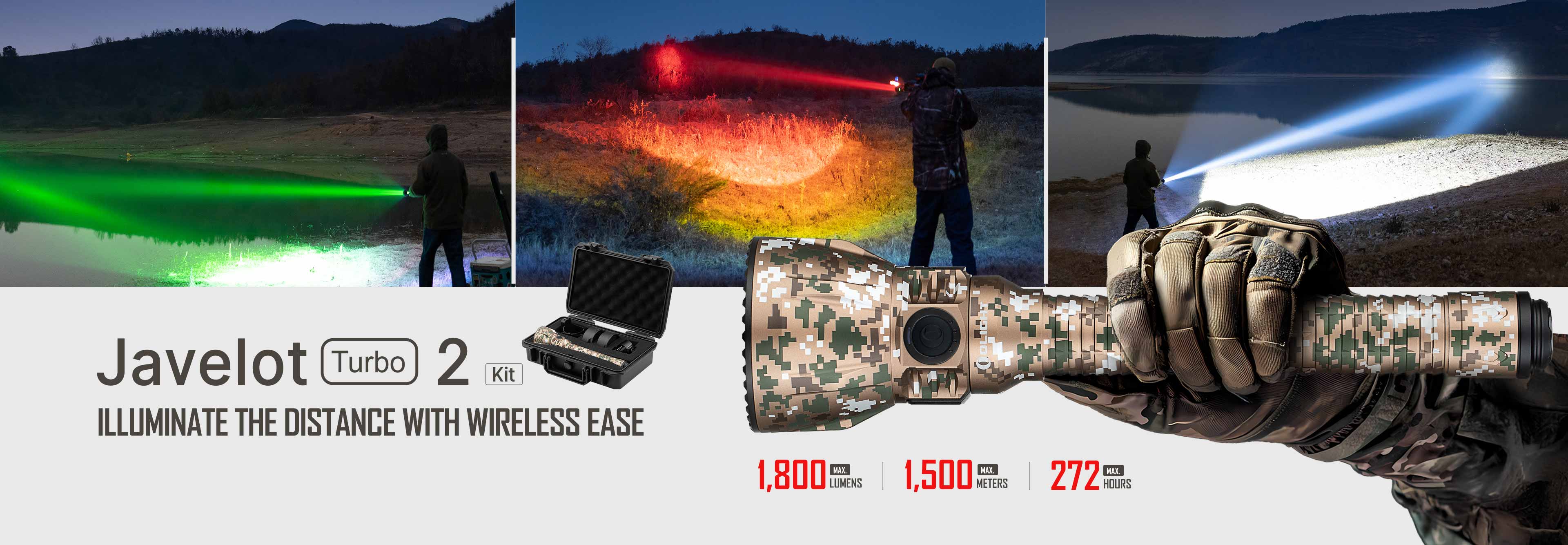 Olight Javelot Turbo 2: 1500m Long Range Hunting Flashlight - Olight
