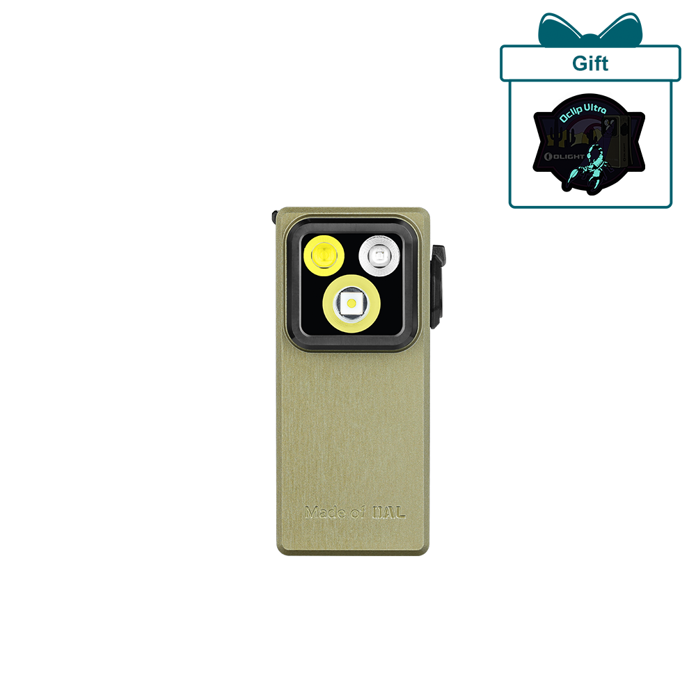 Oclip Ultra Clip-On EDC Light with Flood, Spot, and UV Modes- Olight