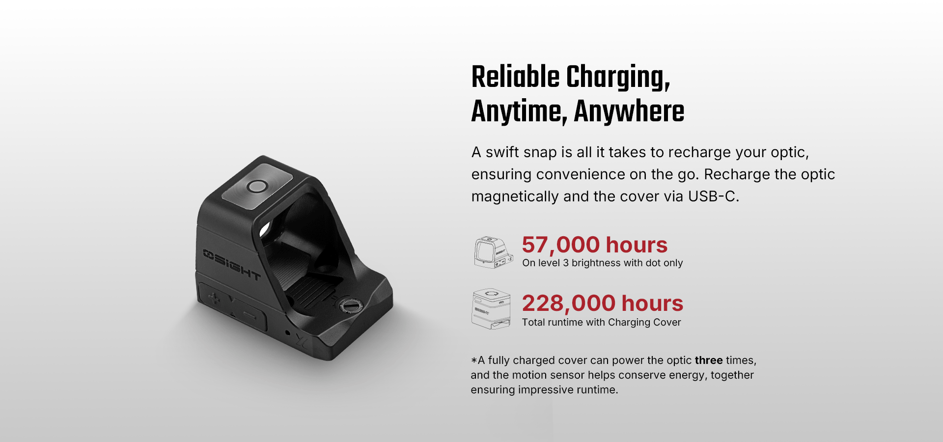Olight Osight X Red Multi Reticle Reflex OSIGHTXRDDOTBK