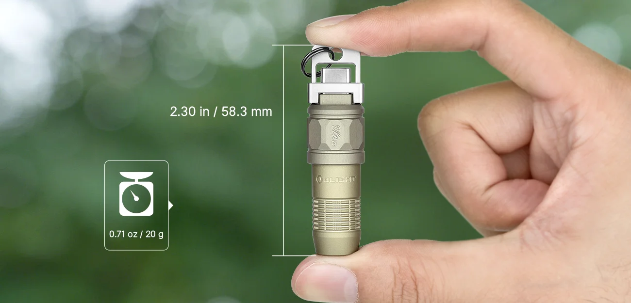 iUltra OAL Keychain Flashlight USBC Rechargeable 80 Lumens Tough - Olight