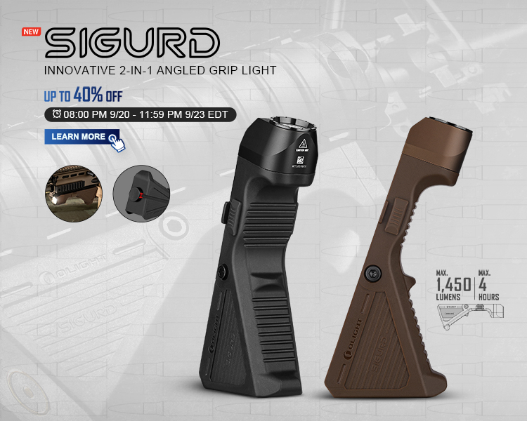 New product|An Innovative 2 in 1 Angled Grip Light-Sigurd Gun Light