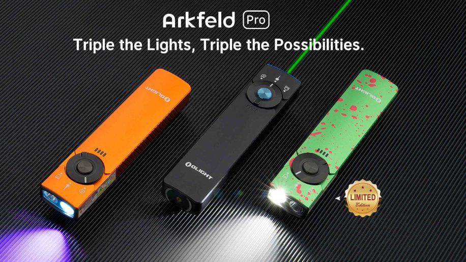 The Best 3-in-1 flashlight review:Arkfeld pro with UV ,Green Laser ...
